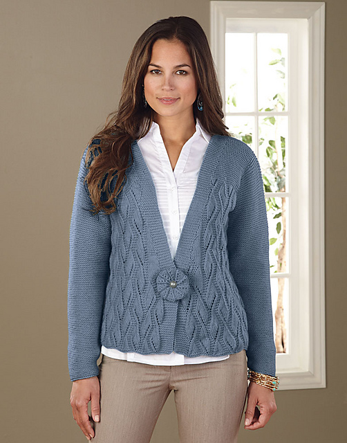 Ravelry: V-Neck Cardigan pattern by Mary Maxim