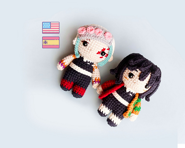 Ravelry: Giyu and Tengen Mini pattern by Ginansilyo ni Marya