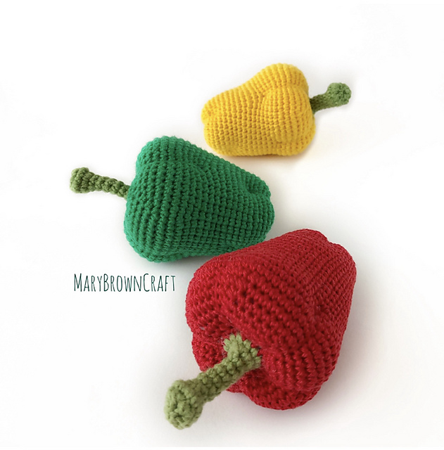 Ravelry: Crochet Bell Pepper pattern by Mary Brovina