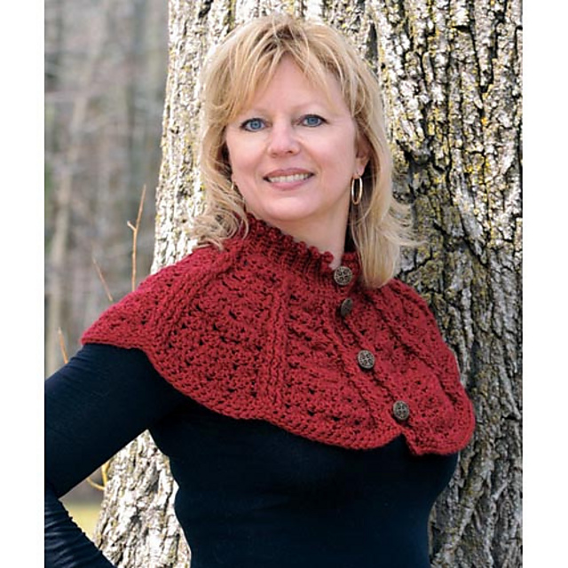 Ravelry: cropped cape pattern by Mary C. Pueschner