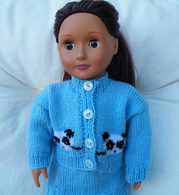 Ravelry: Maryfairy's Panda Cardigan for American Girl Doll