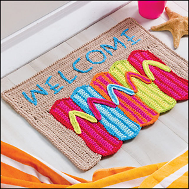 Ravelry: Flip-Flop Doormat pattern by Debra Arch