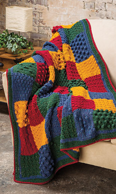 Ravelry: Tactical Squares Throw pattern by Linda Dean