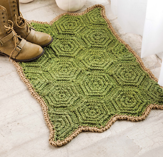 Ravelry: Raised Hexagons Mat pattern by Karen McKenna