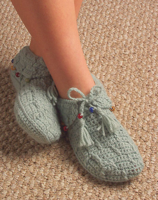 Ravelry: Beaded Slippers pattern by Donna Jones