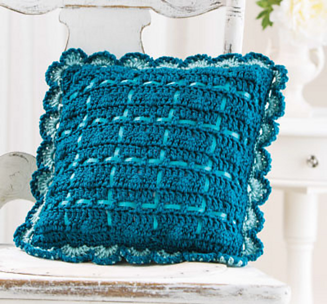 Ravelry: Woven Ribbon Pillow pattern by Terry Day