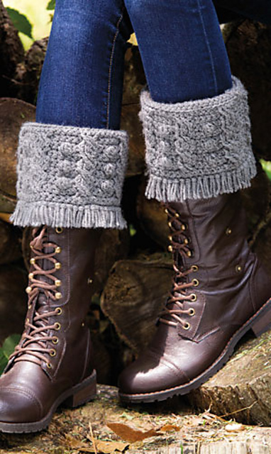 Ravelry: Cabled Boot Toppers pattern by Cristin Berrafato