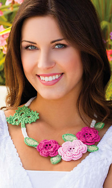 Ravelry: Roses & Shamrock Necklace pattern by Jennifer E. Ryan