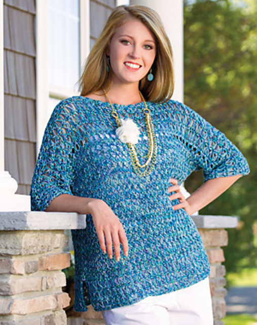 Ravelry: Shining Sea Tee pattern by Jill Hanratty