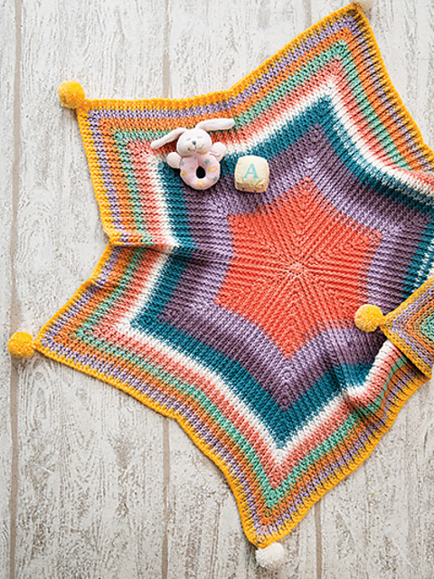 Ravelry: Rainbow Star Baby Blanket pattern by Maria Isabel