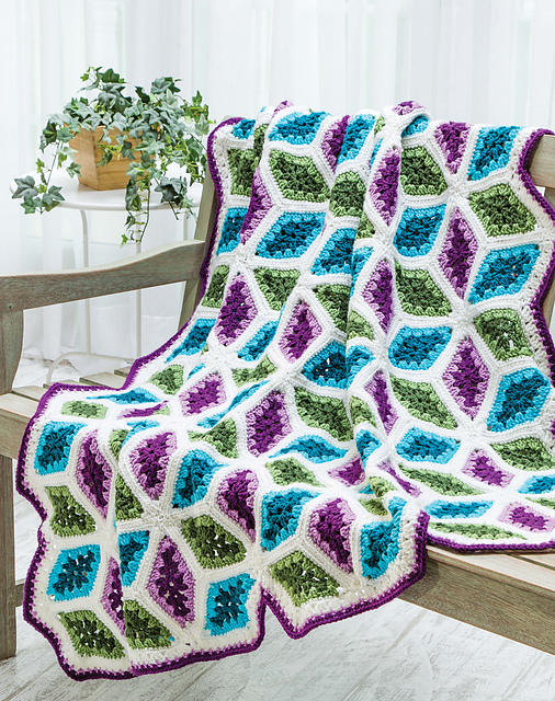 Ravelry: Dazzling Diamonds Throw pattern by Margret Willson