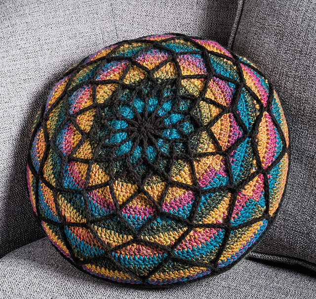 Ravelry: Cathedral Glass Pillow pattern by Debra Arch
