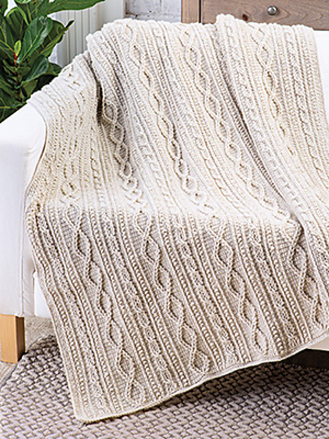 Ravelry Chained Loop Aran Throw Pattern By Margret Willson 