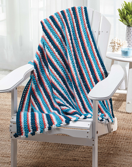 Ravelry: Flower Fiesta Fringed Afghan pattern by Kristen Stoltzfus