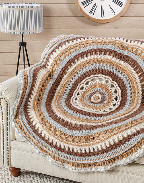 Ravelry: Serenity Mandala Throw pattern by Kathleen Berlew