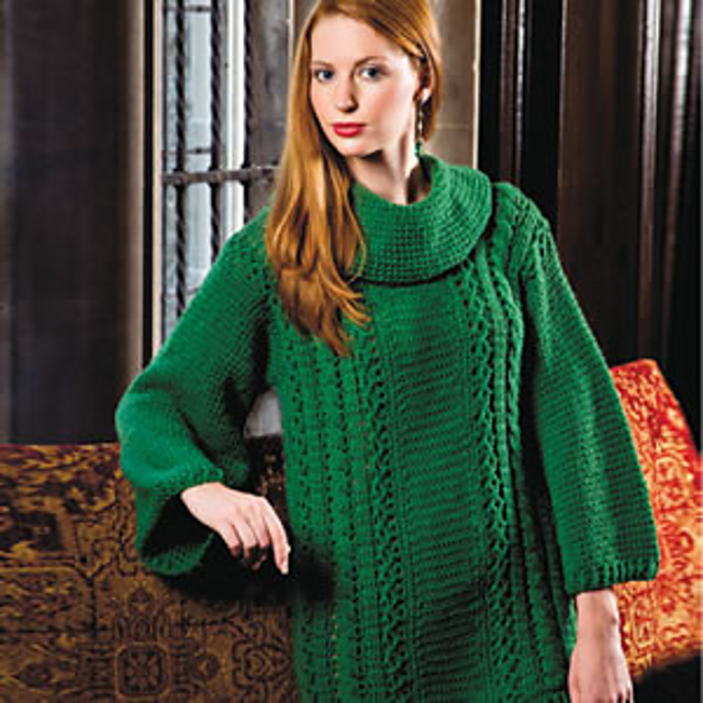 Ravelry: Verde Cowl-Neck Sweater pattern by Tammy Hildebrand