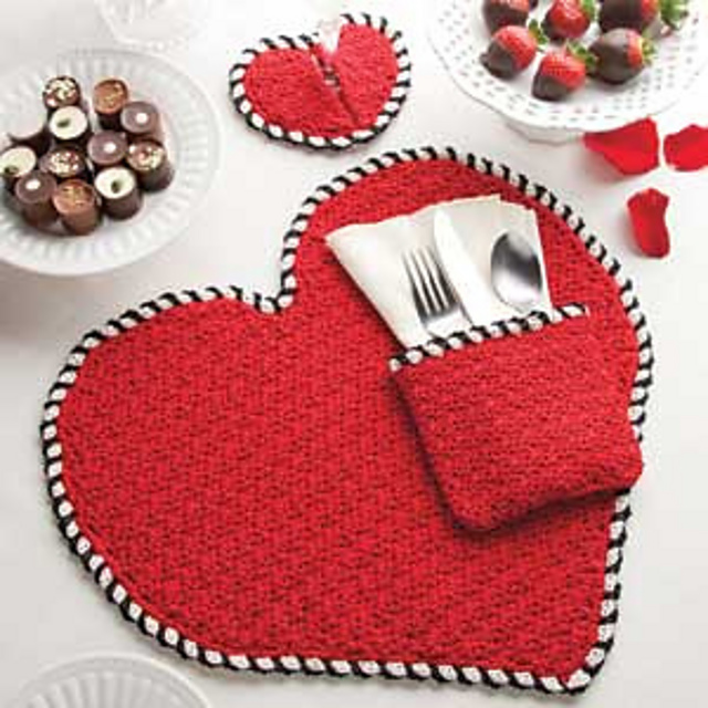 Ravelry: All You Need Is Love Table Set pattern by Debra Arch