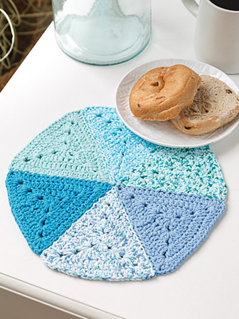 Ravelry: Hues of Blue Table Mat pattern by Angela Ader