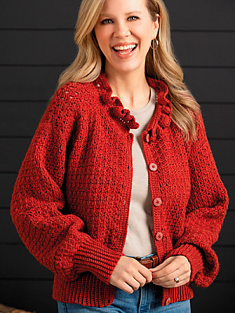 Ravelry: Ritzy Red Cardigan pattern by Margaret Hubert