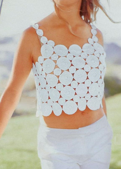 Ravelry: Summer white top pattern by Maria M. Bares