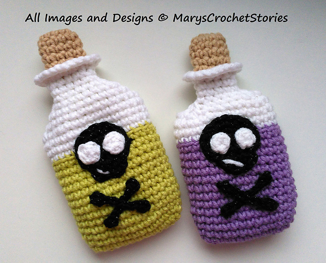 Ravelry: Poison bottle, Halloween decor pattern by Mary Franko