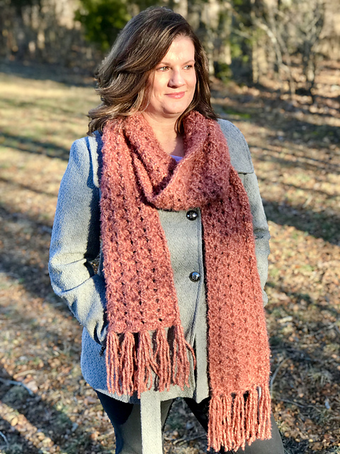 Ravelry: The Winter Rose Scarf pattern by Kristi Garris