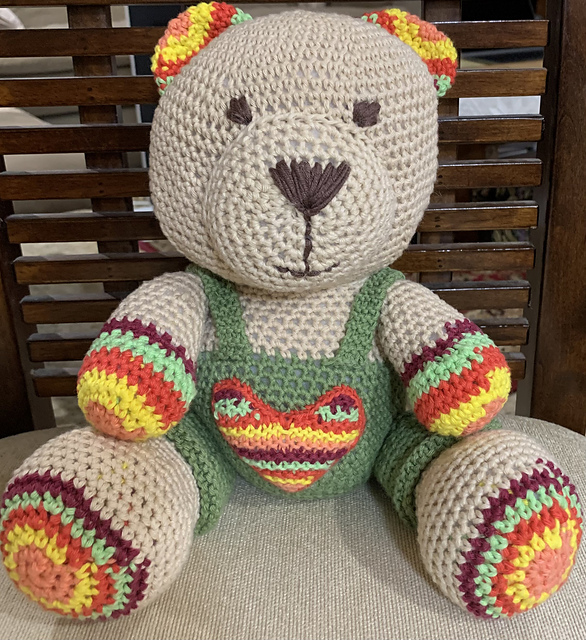 Ravelry: Baby's Rainbow Teddy pattern by Maxine Cox
