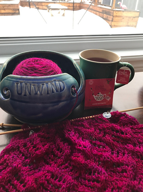 Ravelry: Raspberry Patch Scarf pattern by Helen Mawdsley