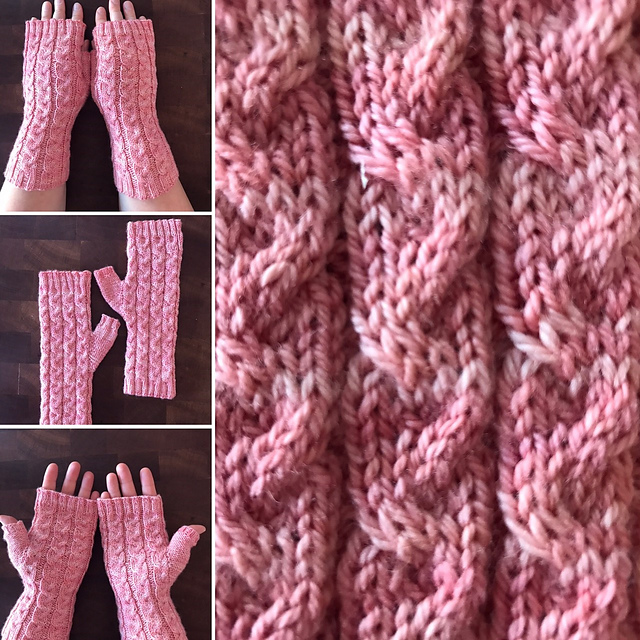 Ravelry: Cosy Braided Gauntlets pattern by Helen Mawdsley
