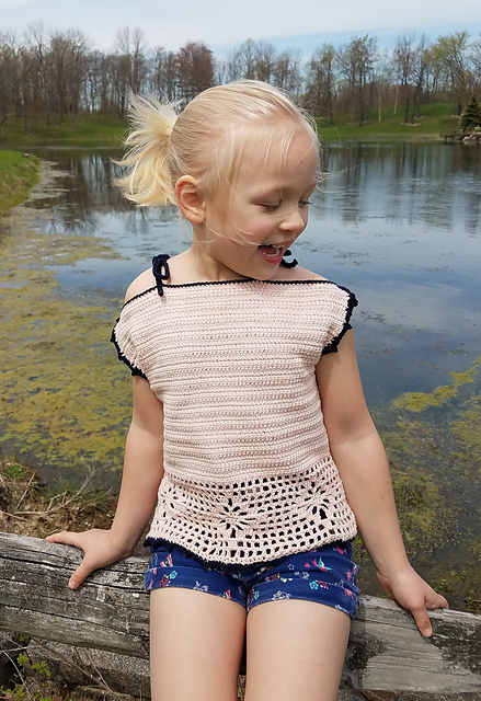 Ravelry: Lozengy Cold Shoulder Top pattern by Maybe Katie Designs