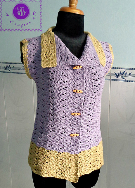 Ravelry: Vintage Collared Vest pattern by Maz Kwok