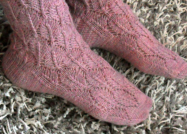 Ravelry: Socks with Lace Pattern pattern by Anne Abrahamsen