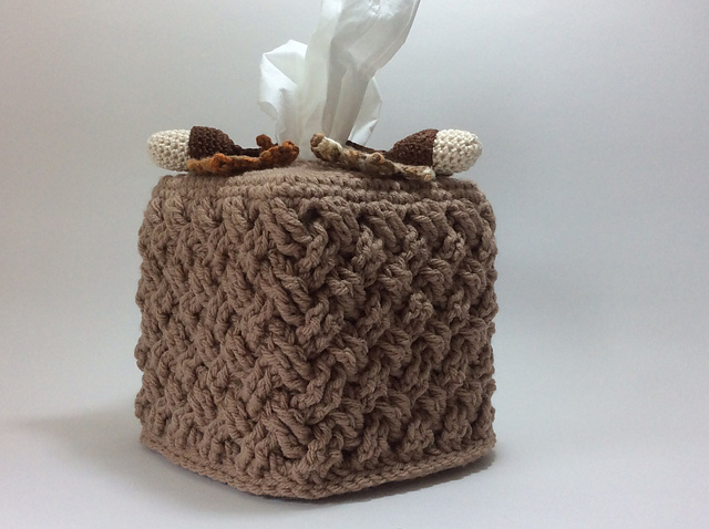 Ravelry: Celtic Weave Tissue Box Cover pattern by Patricia Brosnan