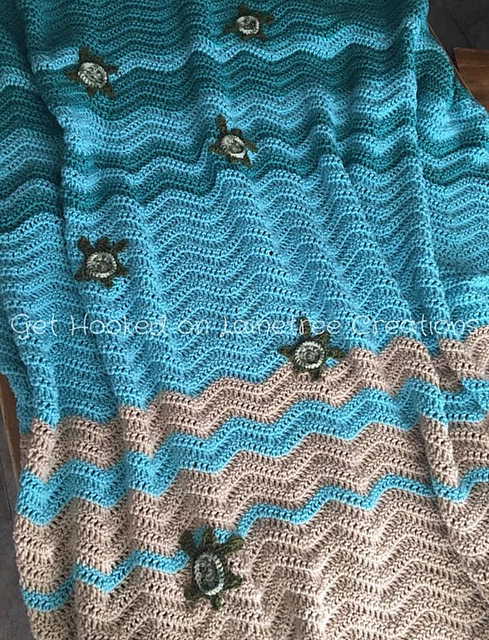Ravelry: Beach Wave Sea Turtle Blanket pattern by Lainetree Creations