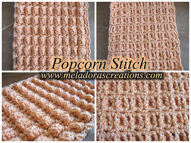 Ravelry: The Popcorn Stitch – Row and Round pattern by Meladoras Creations