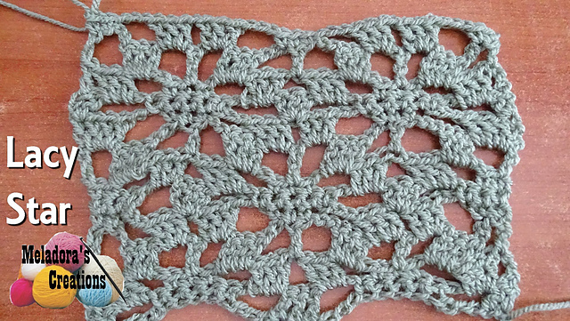 Ravelry: Mesh Star Filet Crochet Stitch aka Lacy Star pattern by ...