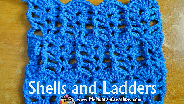 Ravelry: Shells and Ladders Crochet Stitch pattern by Meladoras Creations
