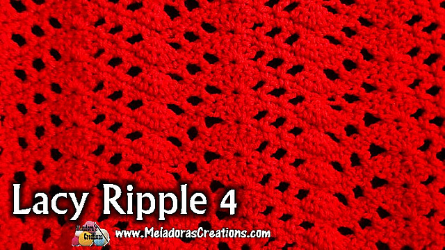 Ravelry: Lacy Ripple 4 Crochet Stitch pattern by Meladoras Creations
