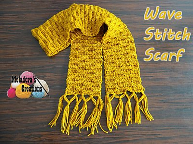 Ravelry: Wave Stitch Scarf pattern by Meladoras Creations
