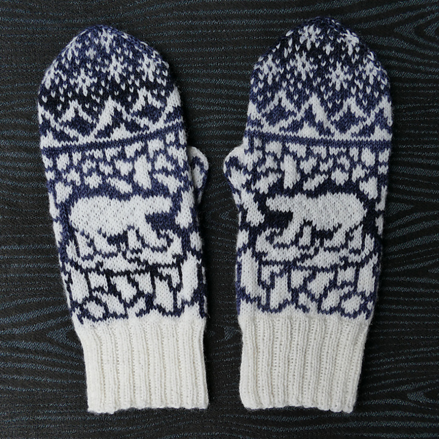 Ravelry: Polar Bear on Thin Ice Mittens pattern by Melisa Rintala
