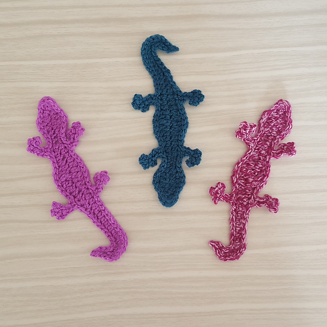 Ravelry: Gecko Applique Motif Bookmark pattern by Melisa J