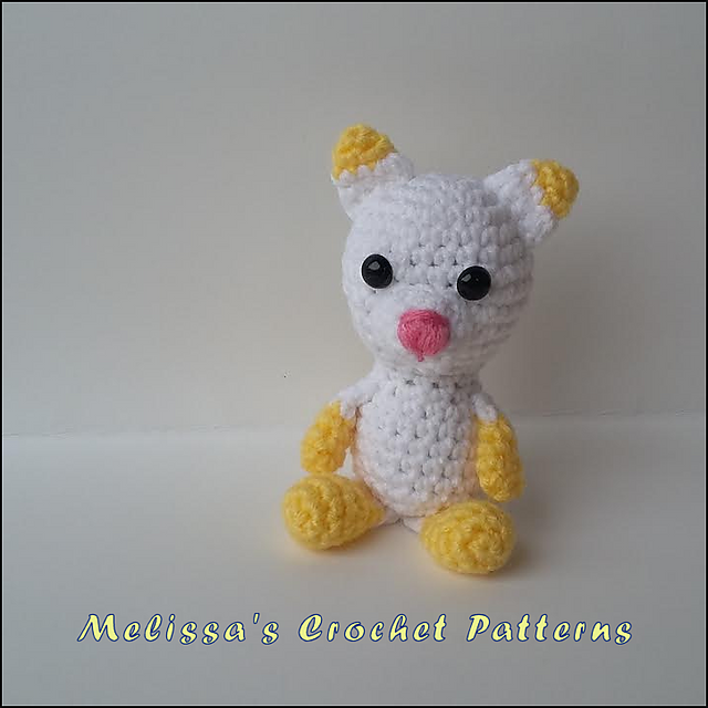 Ravelry: Marshmallow Kitty pattern by Melissa's Crochet Patterns