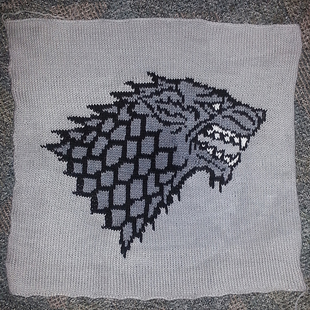 Ravelry: Mella68's Stark Direwolf Pillow Case