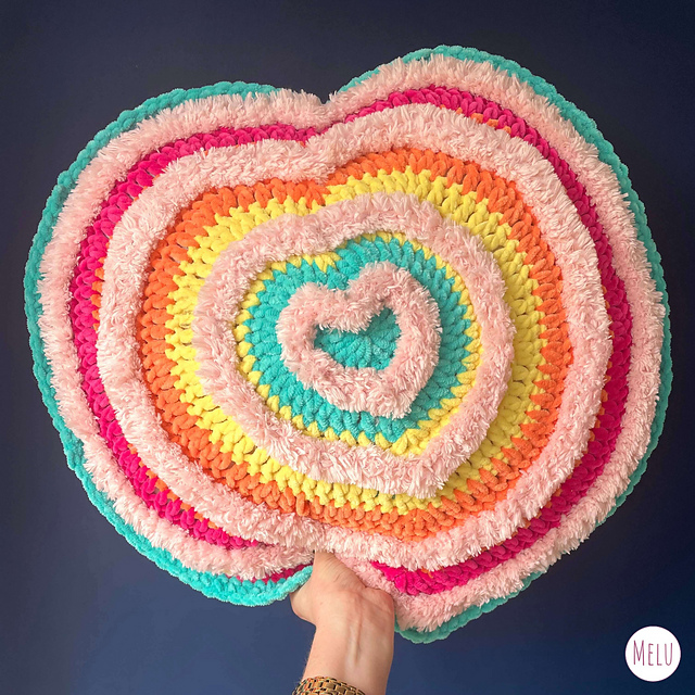 Ravelry: Heart Fluff Pillow pattern by Melanie Poulter