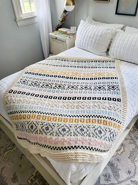 Ravelry: Fair Isle Flair Blanket pattern by MaDonna Marie