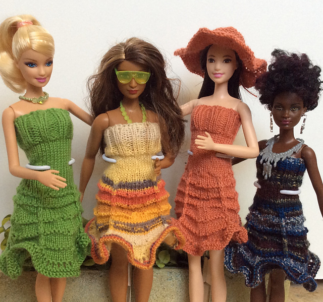 Ravelry: Curvy Barbie Sundress ALL Sizes pattern by Kelly Kayfish