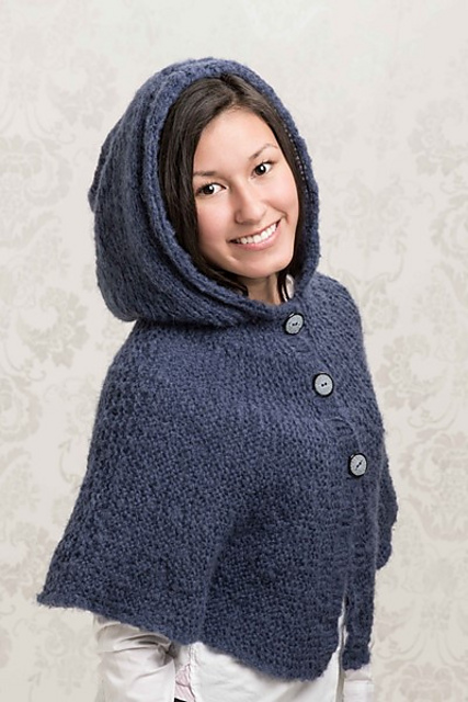 Ravelry: 1417-09 Poncho with hood pattern by Viking of Norway