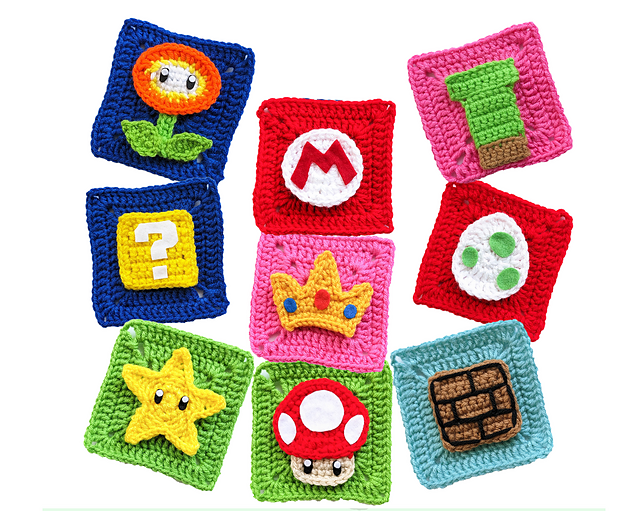 Ravelry: Super Mario Bros Granny Squares pattern by Millie Wohlford
