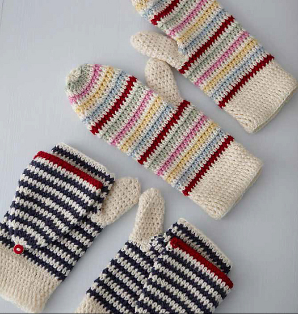 Ravelry: Cashmere Striped Mittens - Two ways pattern by Ruby & Custard