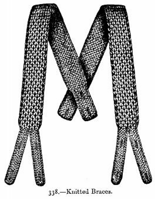 Ravelry: 338. Knitted Braces pattern by Isabella Beeton